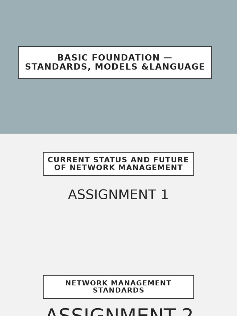Network Management Standards Overview | PDF | Computer Engineering ...