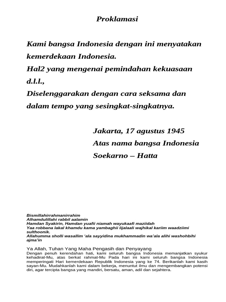 TEKS UPACARA | PDF