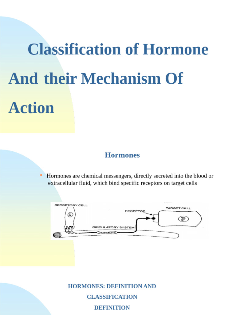 Hormone Classification and Action Mechanisms | PDF | Hormone | Receptor ...