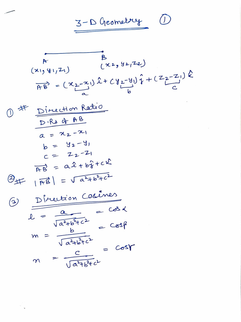 3D Geometry and Distance Calculations | PDF