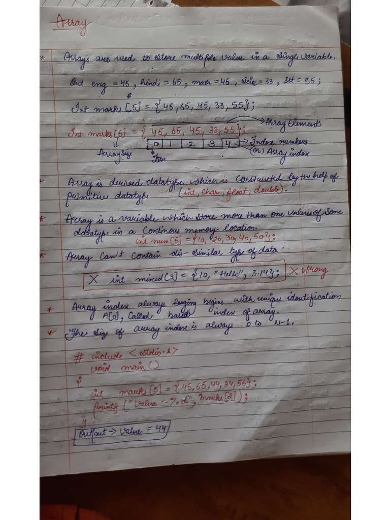 Introduction To Arrays | PDF