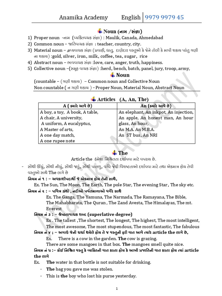 English Grammar With Exercise PDF by Anamika Academy | PDF
