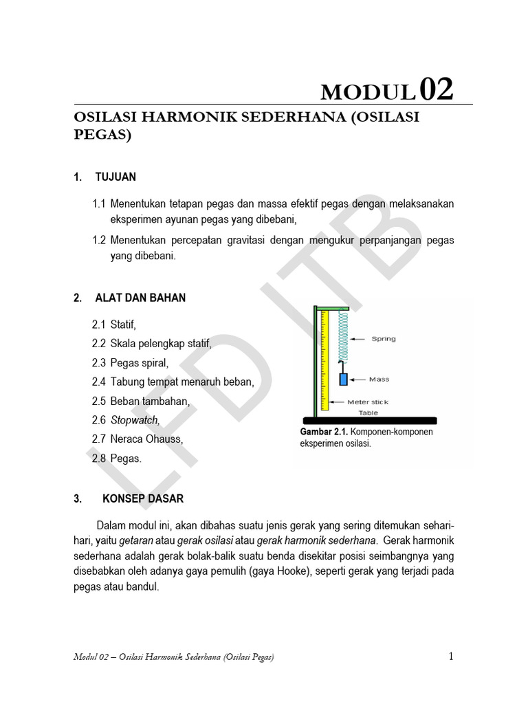 02-Osilasi Harmonik Sederhana | PDF
