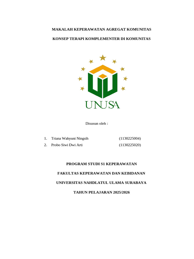 Terapi Komplementer dalam Keperawatan Komunitas | PDF
