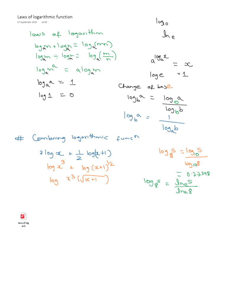 Logarithmic Function Part 2 | PDF