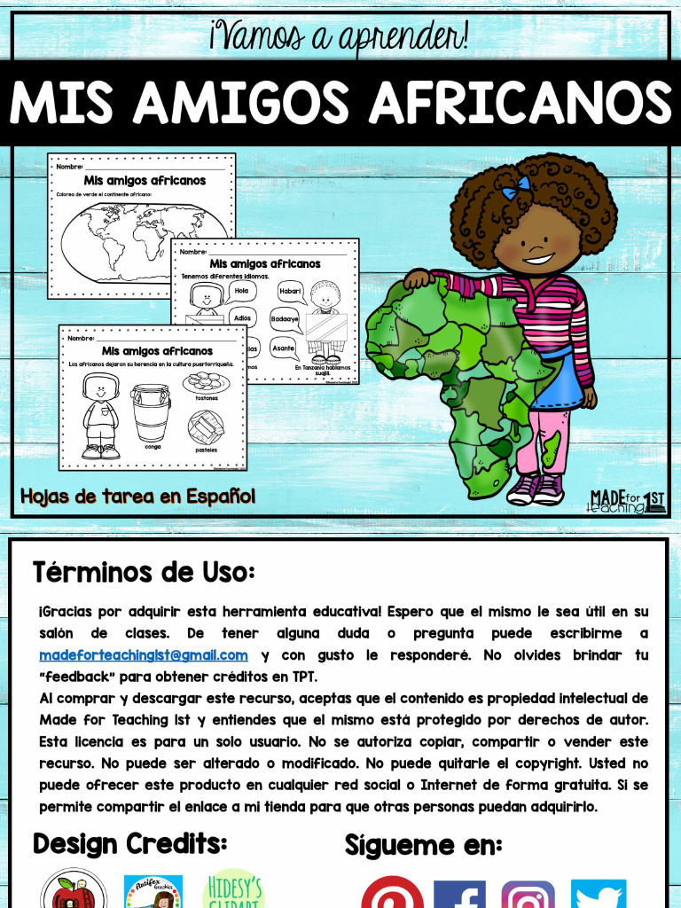 Tareas Nuevas Mis Amigos Africanos | PDF