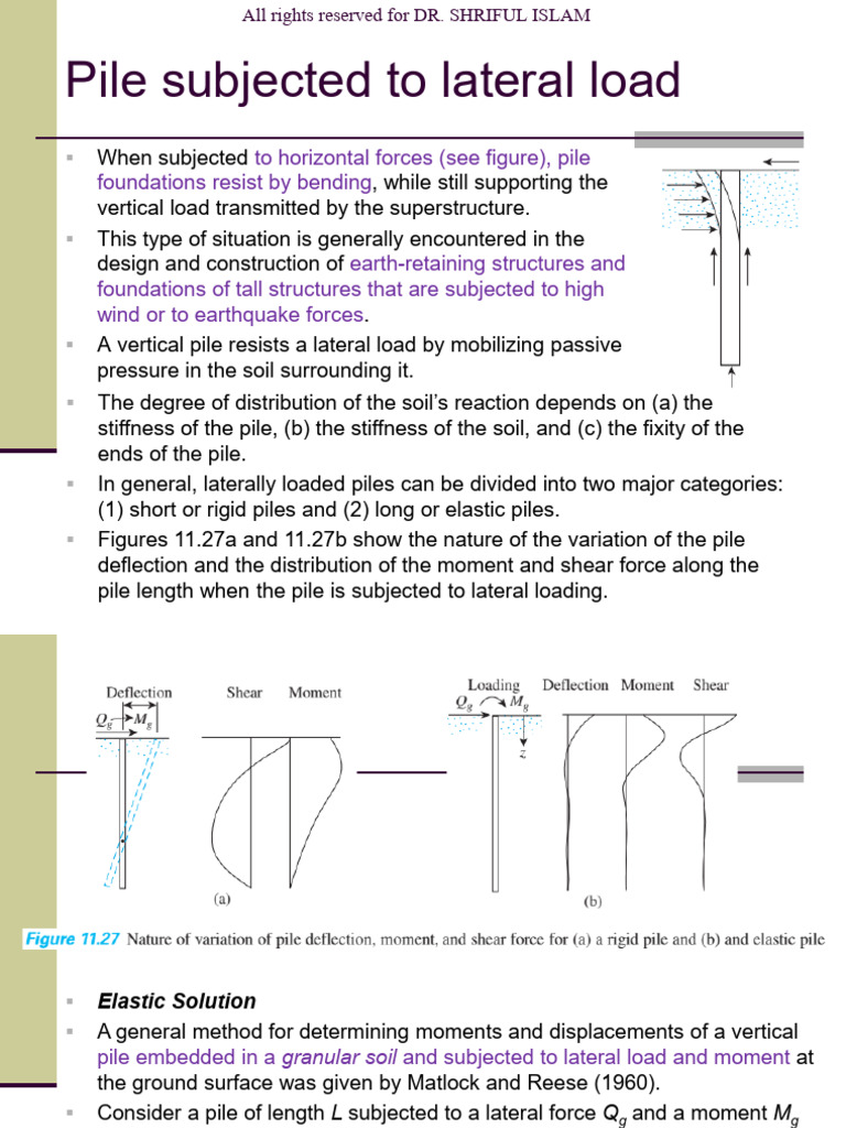 4 Pile Subjected To Lateral Load | PDF | Young's Modulus | Elasticity ...