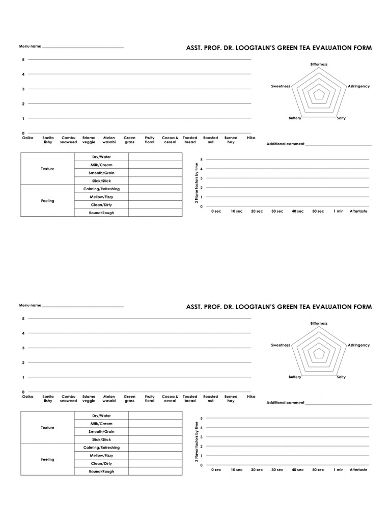 Tea Evaluation Form (20!06!24) | PDF