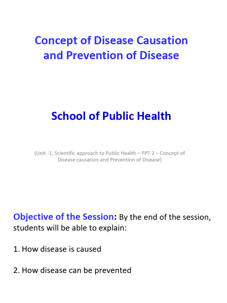 Disease Causation and Prevention Overview | PDF | Preventive Healthcare ...