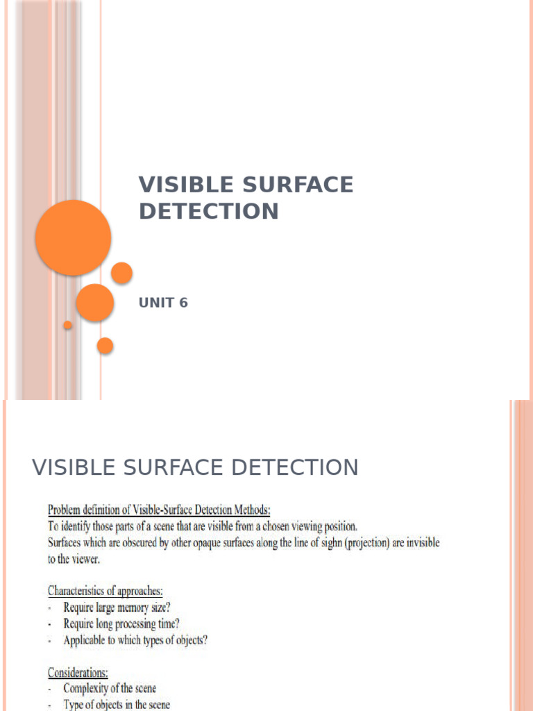 Visible Surface Detection | PDF | Rendering (Computer Graphics) | Graphics