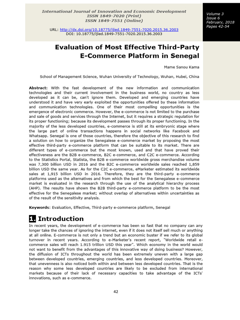 Evaluation of Most Effective Third Party - Edited 1 | PDF | E Commerce ...