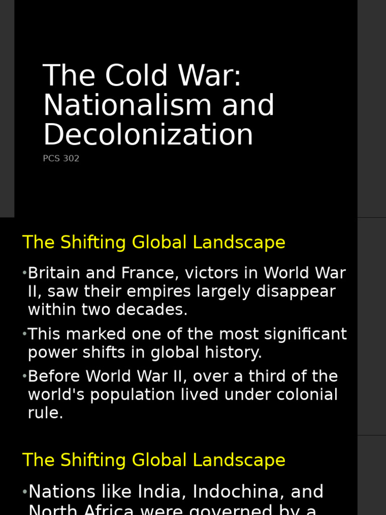 The Cold War: Nationalism and Decolonization | PDF | French Indochina ...