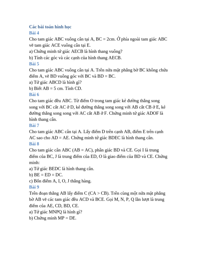 De Hinh Tong Hop | PDF