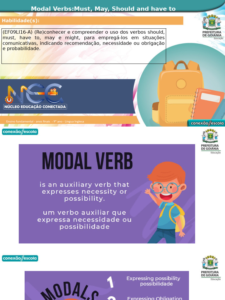 Verbos Modais em Inglês: Must, May, Should | PDF