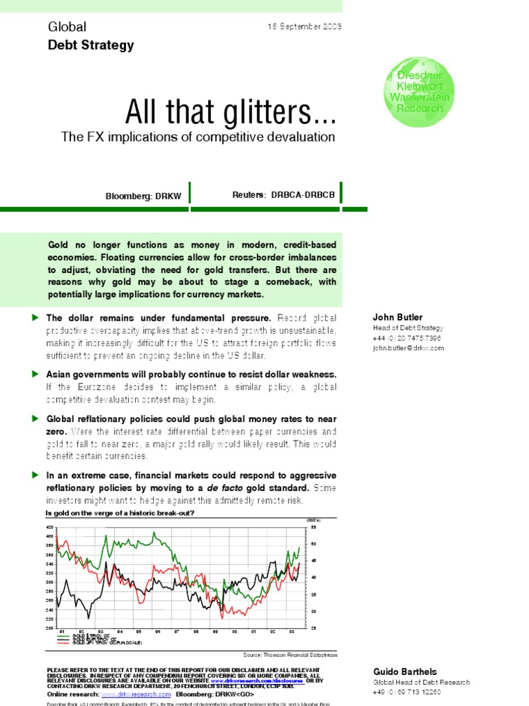 All That Glitters... The Financial Market Implications of Competitive ...