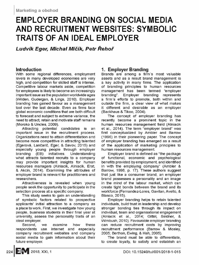 Employer Branding On Social Me | PDF
