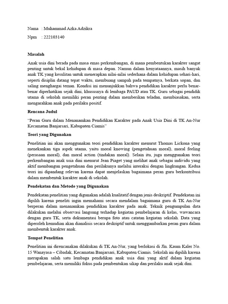 Muhammad Azka Adzikra | PDF