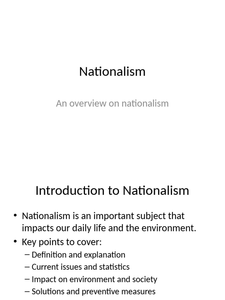 Understanding Nationalism's Impact | PDF