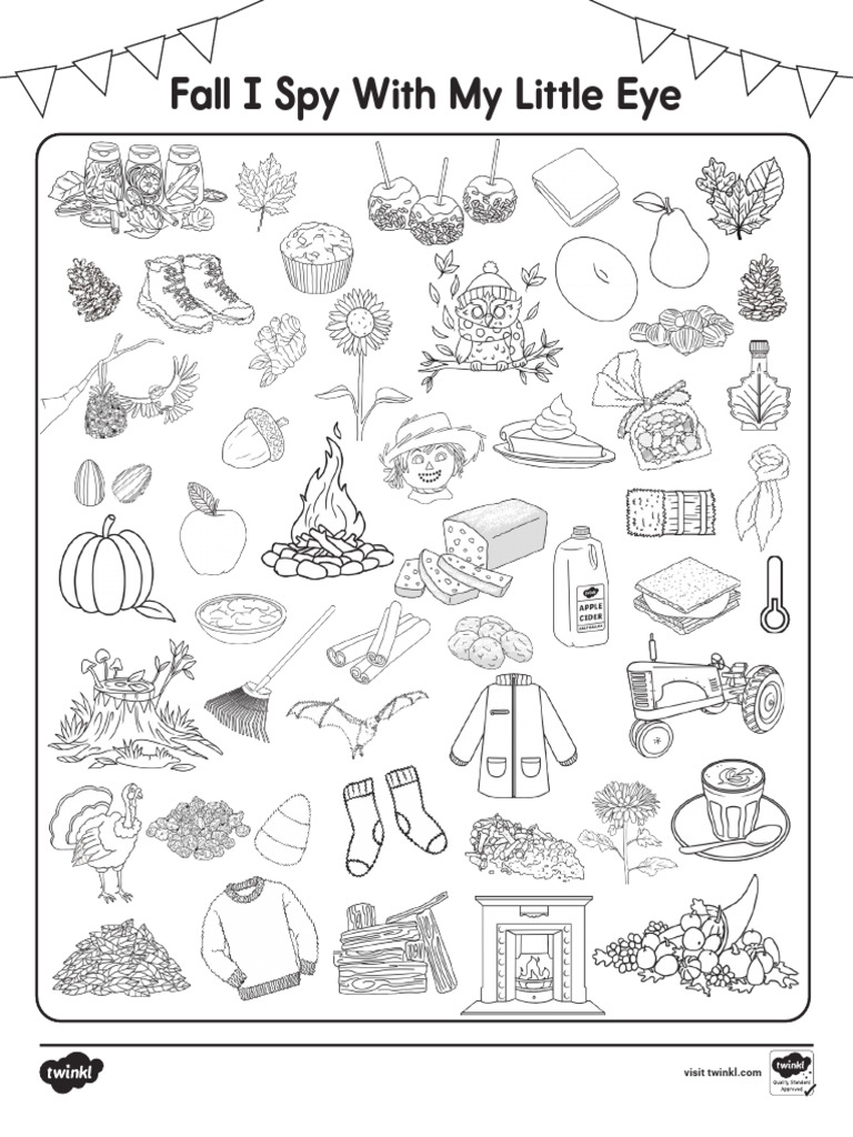 BW Fall I Spy With My Little Eye Activity | PDF