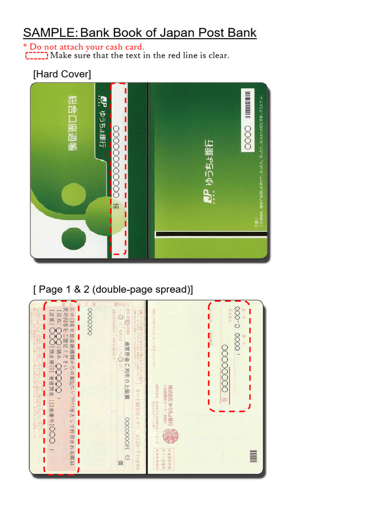 SAMPLE Bank Book of Japan Post Bank | PDF