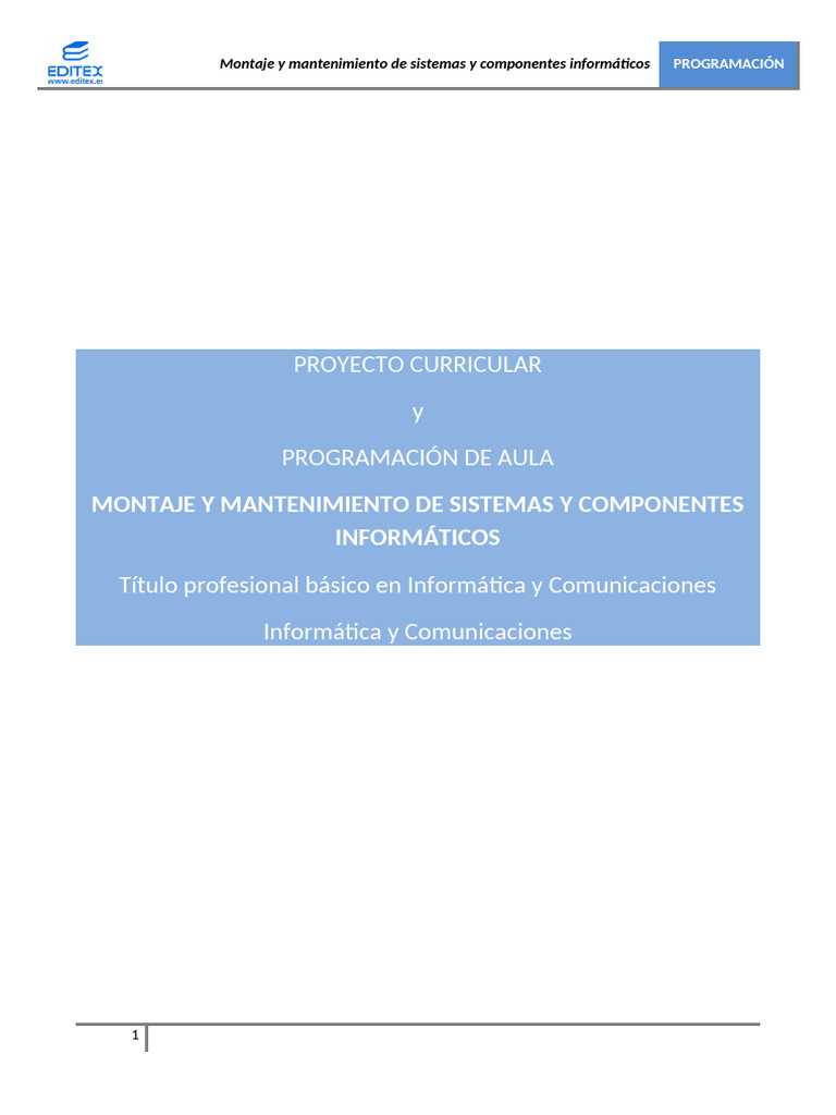 PGA - IFCB01 - M3029 - Libro Editex 2022 | PDF | Hardware de la ...