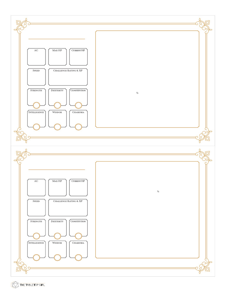 Othio - Monster Stat Cards | PDF | Tabletop Games | Role Playing Games
