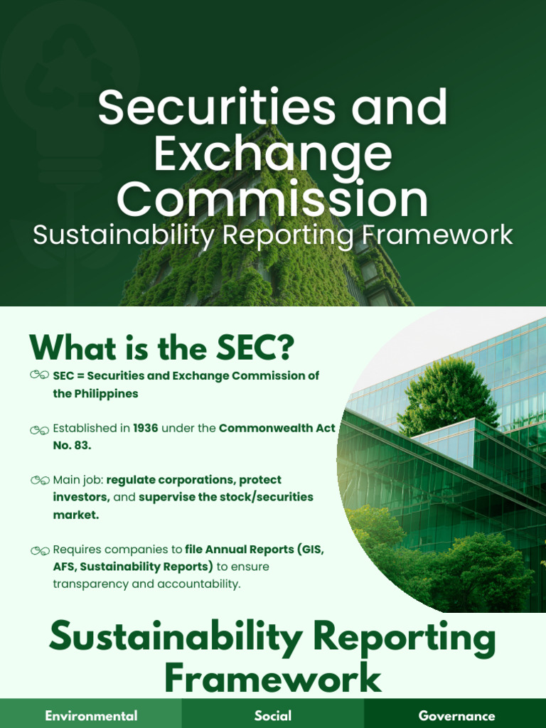 SEC Sustainability Reporting Guide | PDF | Sustainability | Natural ...