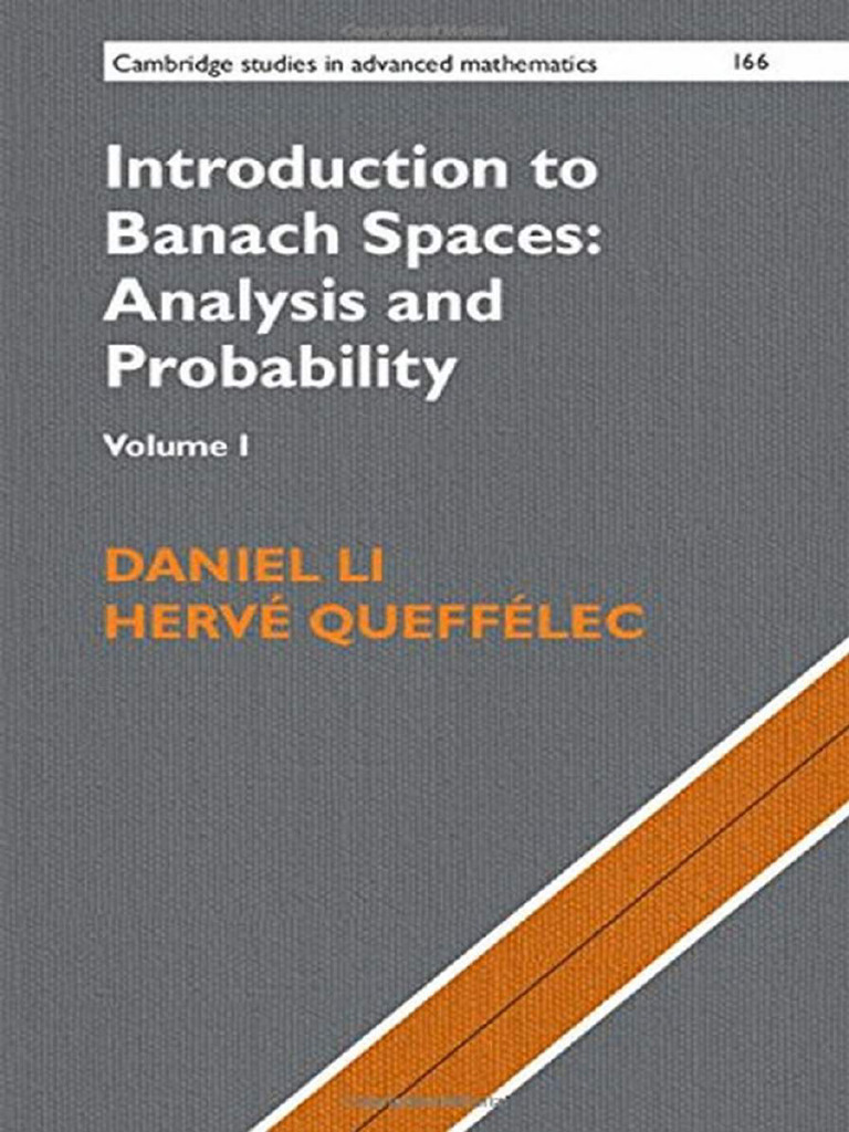 Introduction to Banach Spaces Volume 1 | PDF | Banach Space | Hilbert Space