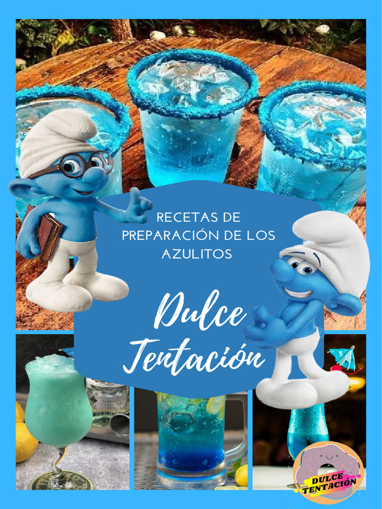 Recetas de Bebidas Azulitos Sin Alcohol | PDF | Ron | Cócteles