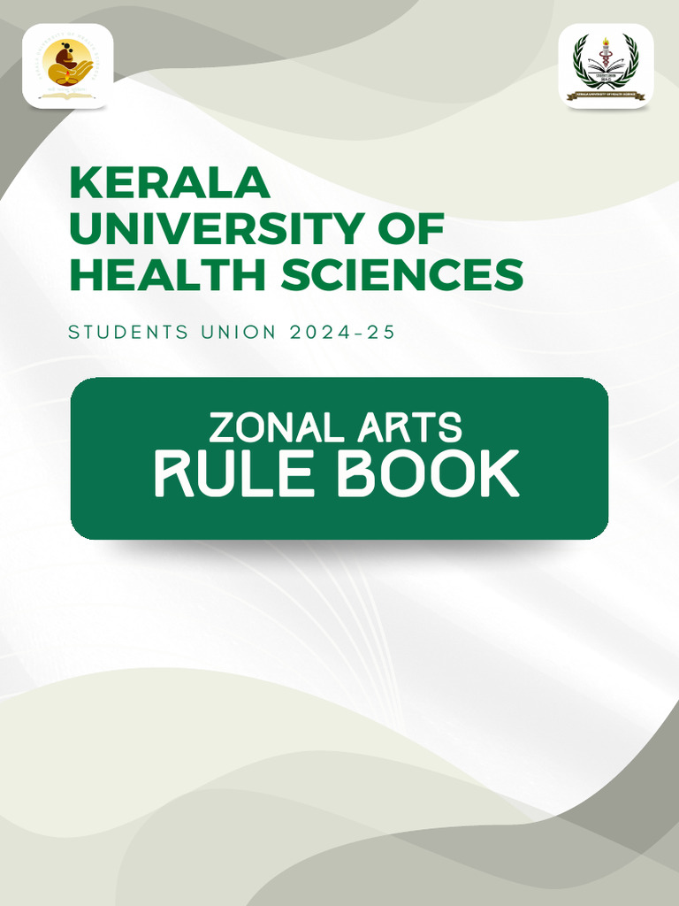KUHS Zonal Arts Fest Rule Book 2024-25 | PDF | Appeal | Identity Document