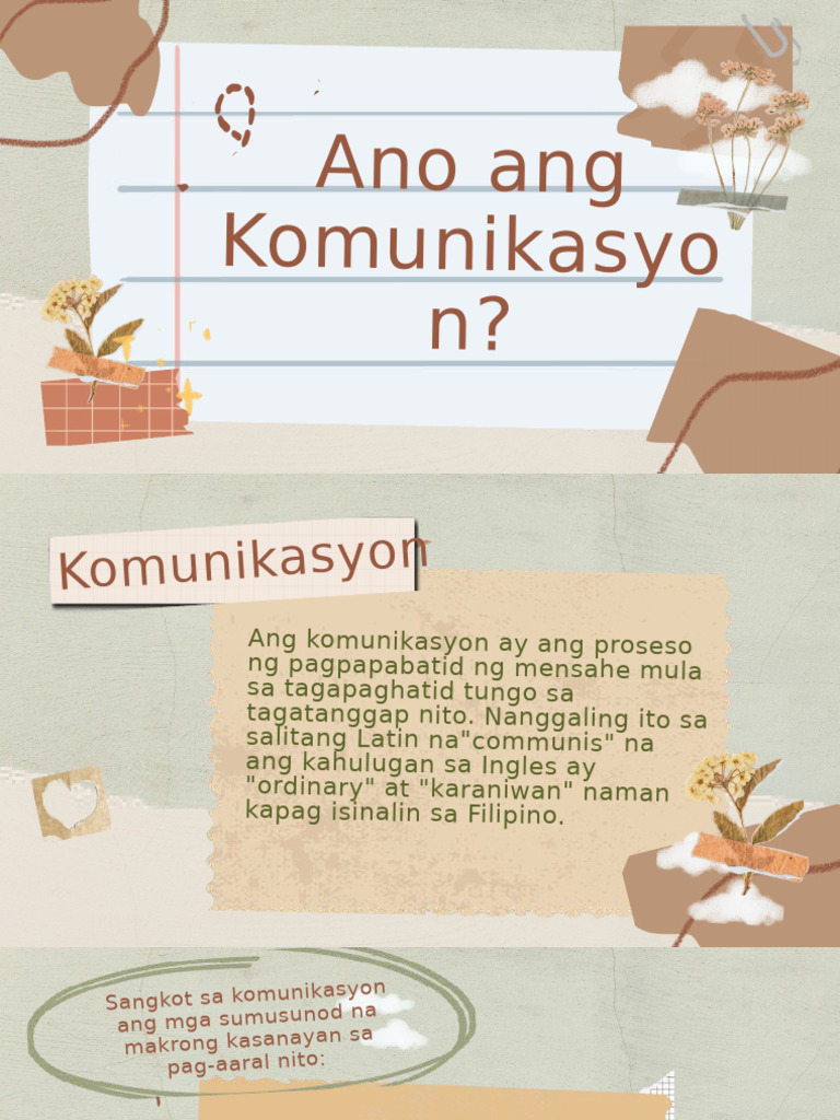 Komunikasyon Berbal at Di Berbal | PDF