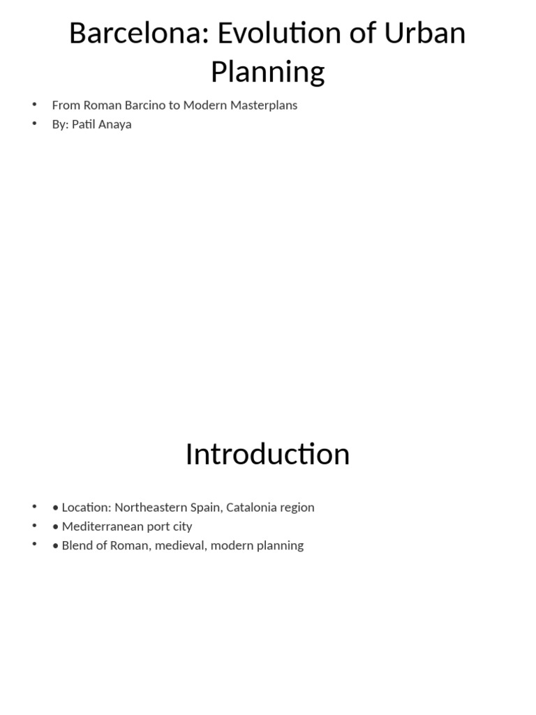 Barcelona's Urban Planning Evolution | PDF