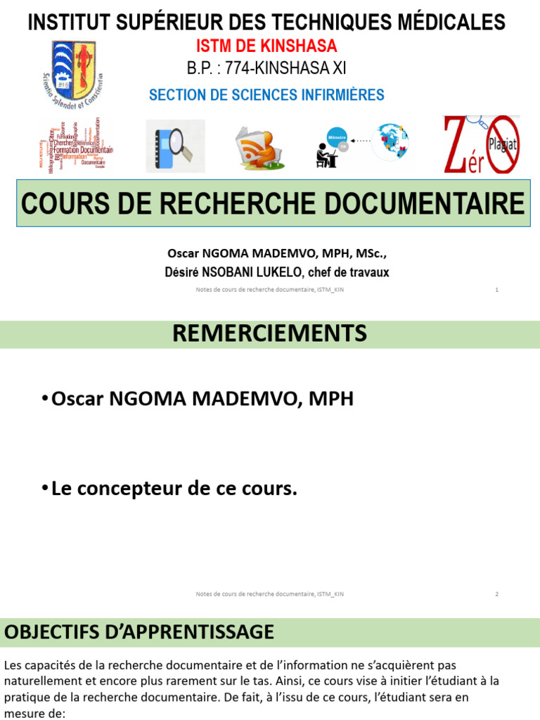 Cours de recherche documentaire ISTM | PDF | Recherche d'information