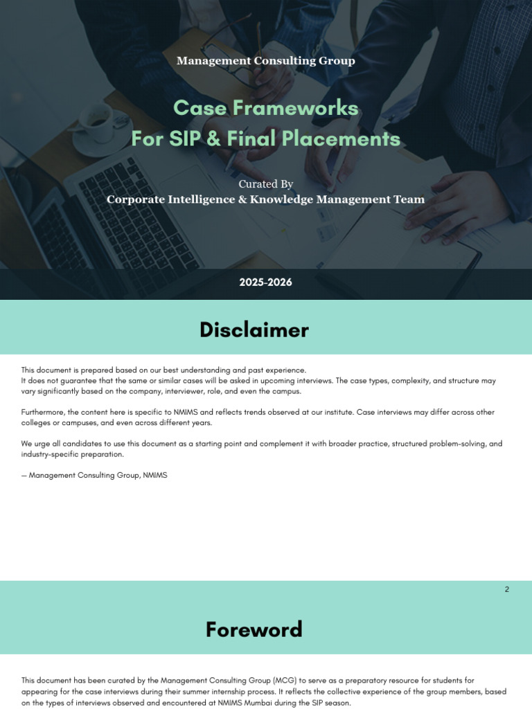 Consulting Casebook - Frameworks & Practice Cases | PDF | Mergers And Acquisitions | Pricing