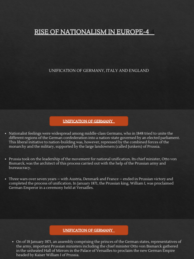 Nationalism and Unification in Europe | PDF | Balkans | German Empire