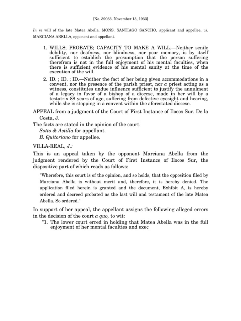 Sancho vs. Abella SCRA | PDF | Appeal