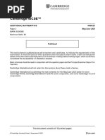 Cambridge IGCSE ™: Additional Mathematics 0606/12 | PDF | Accuracy And ...