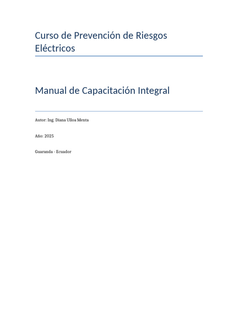 Prevencion Riesgos Electricos Bloque4 | PDF | Corriente eléctrica | Ingenieria Eléctrica