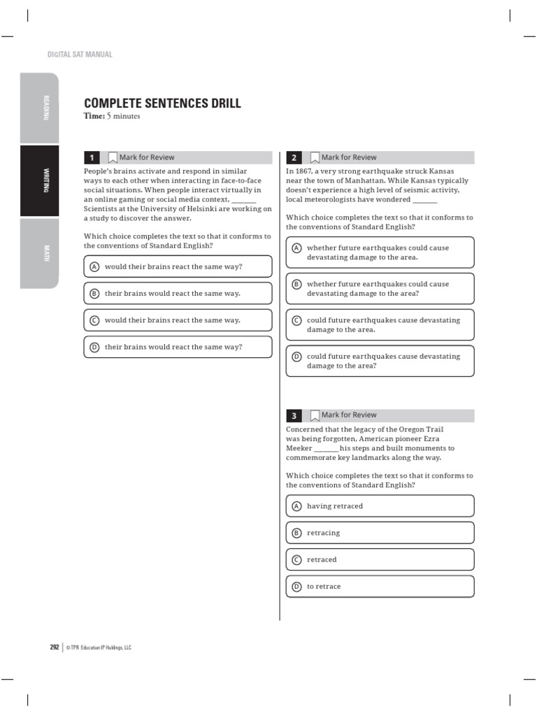 Digital SAT Manual Overview | PDF