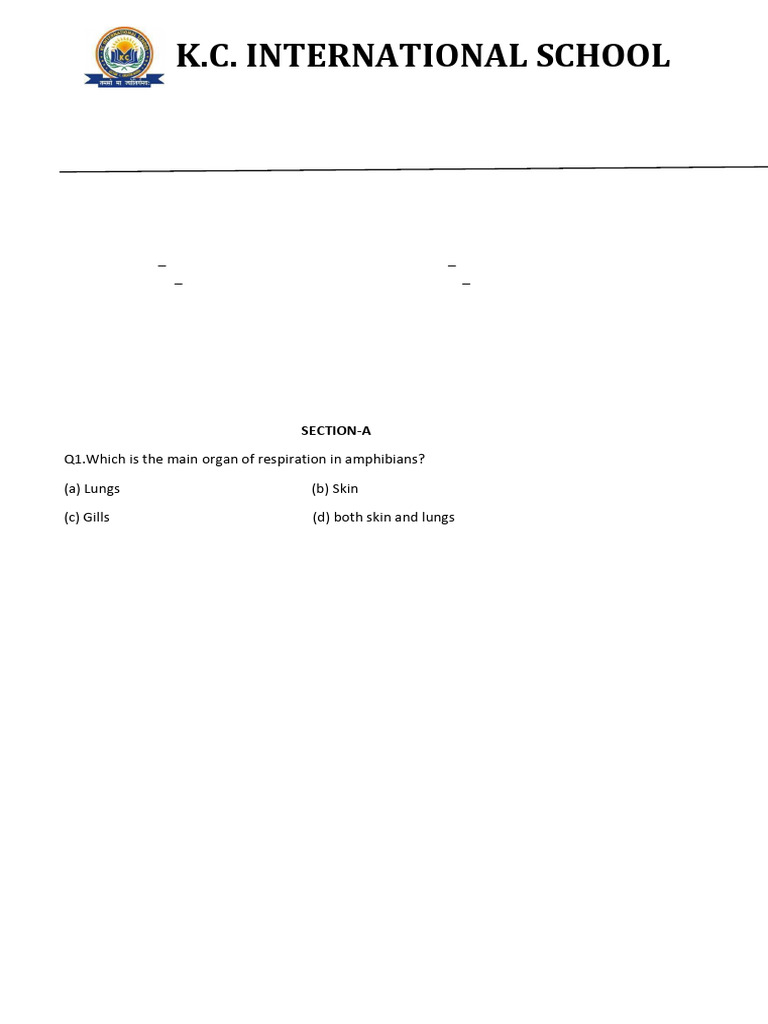 HY Sample Paper Class 11 2025 | PDF | Stoma | Cell (Biology)