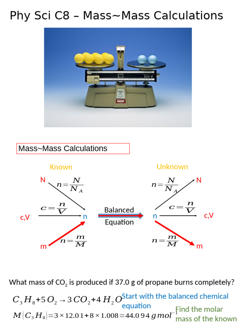 Mass-Mass Calculation Guide | PDF | Acid | Potassium