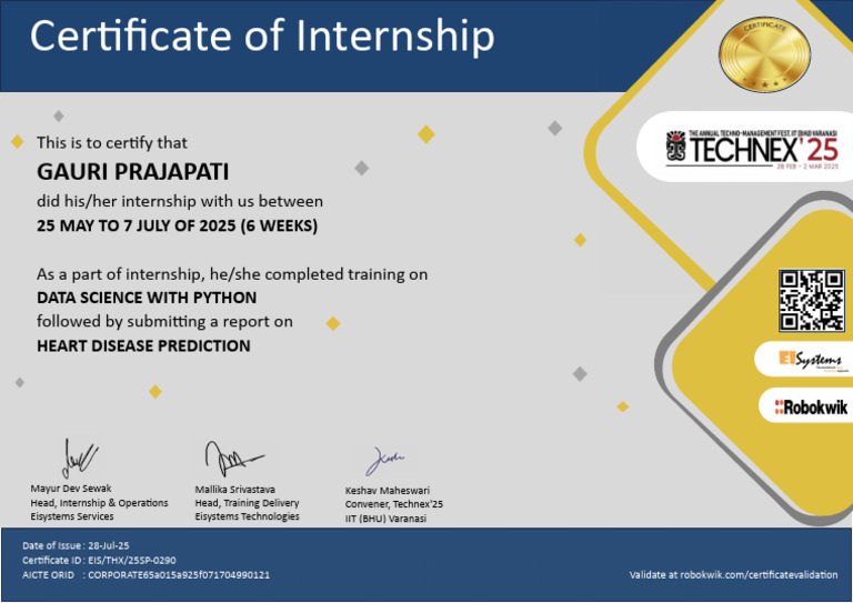 Robokwik Virtual Internship Certificate | PDF