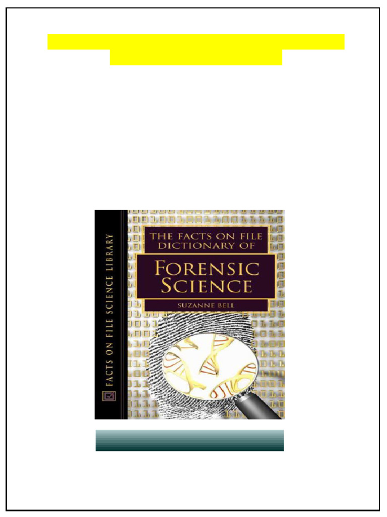 The Facts on File Dictionary of Forensic Science Suzanne Bell available ...