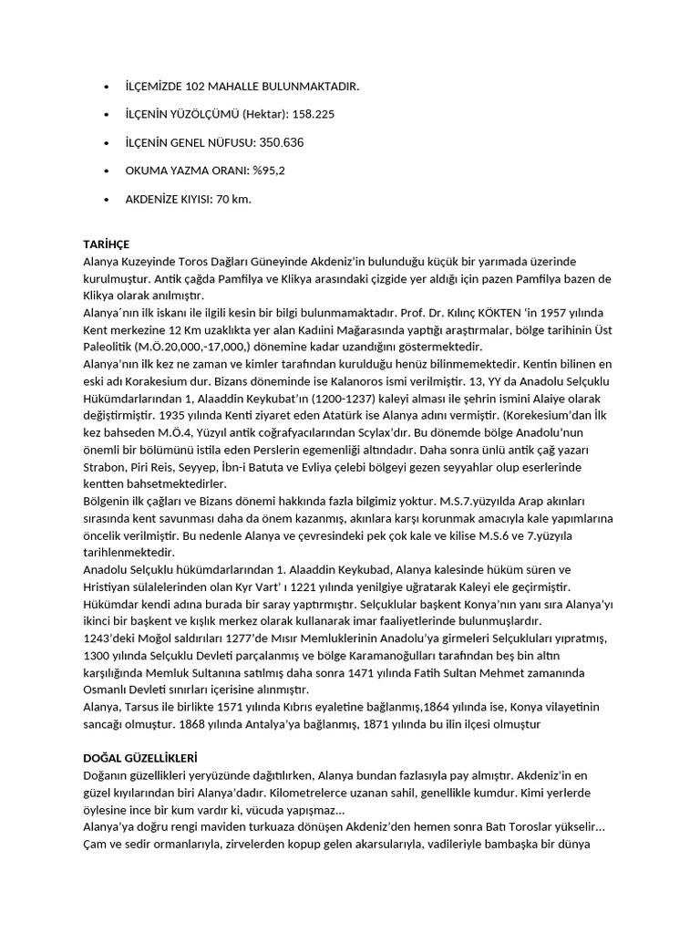 Ilce Nufusu | PDF