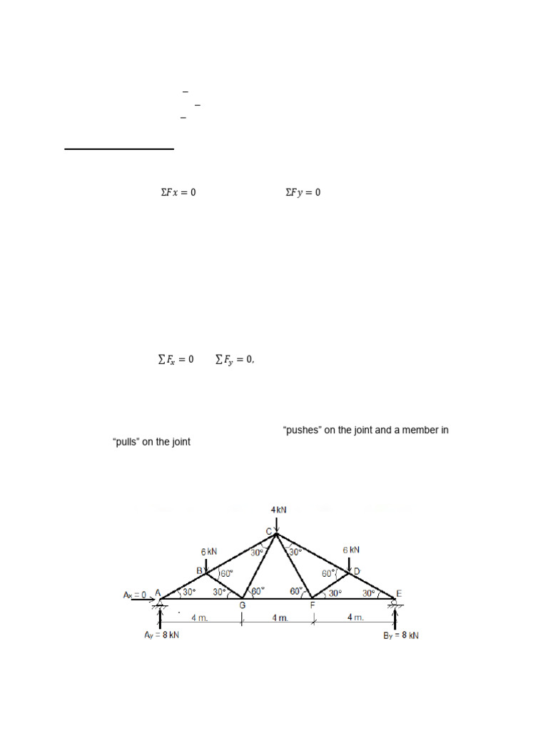 Lesson 8 Forces in Members of Truss | PDF | Truss | Force