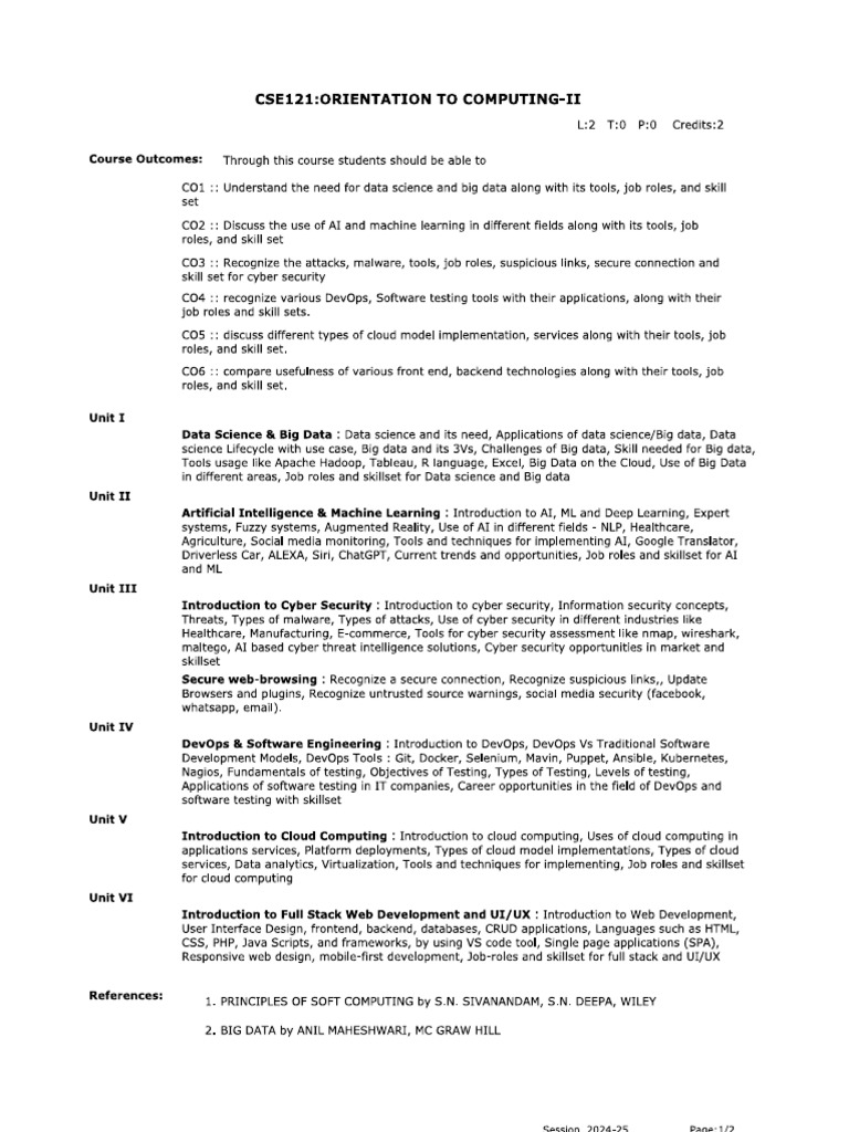 Orientation To Computing 2 | PDF