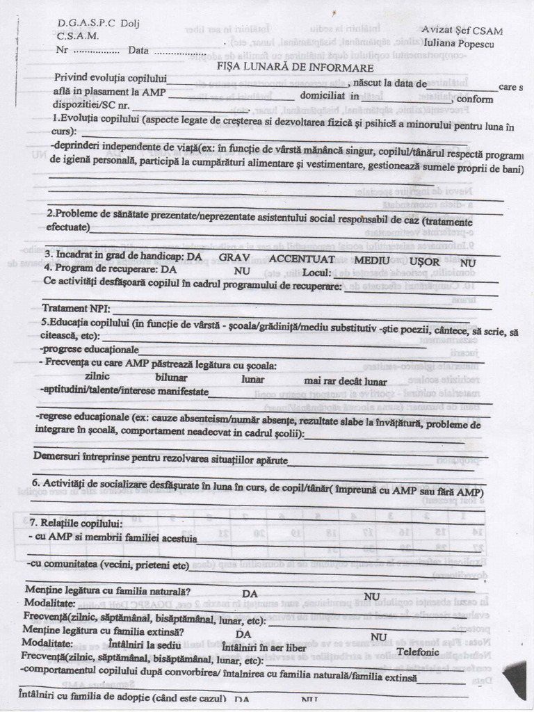 Fisa de Informare AMP | PDF