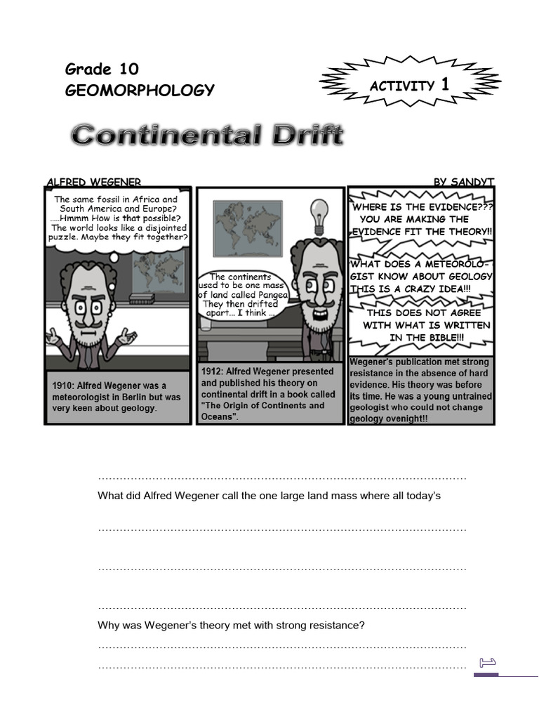 Continental Drift Activities | PDF