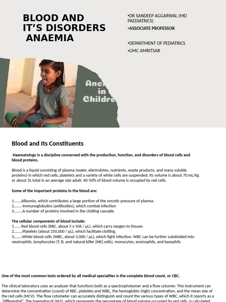 Blood Disorders | PDF | Anemia | White Blood Cell