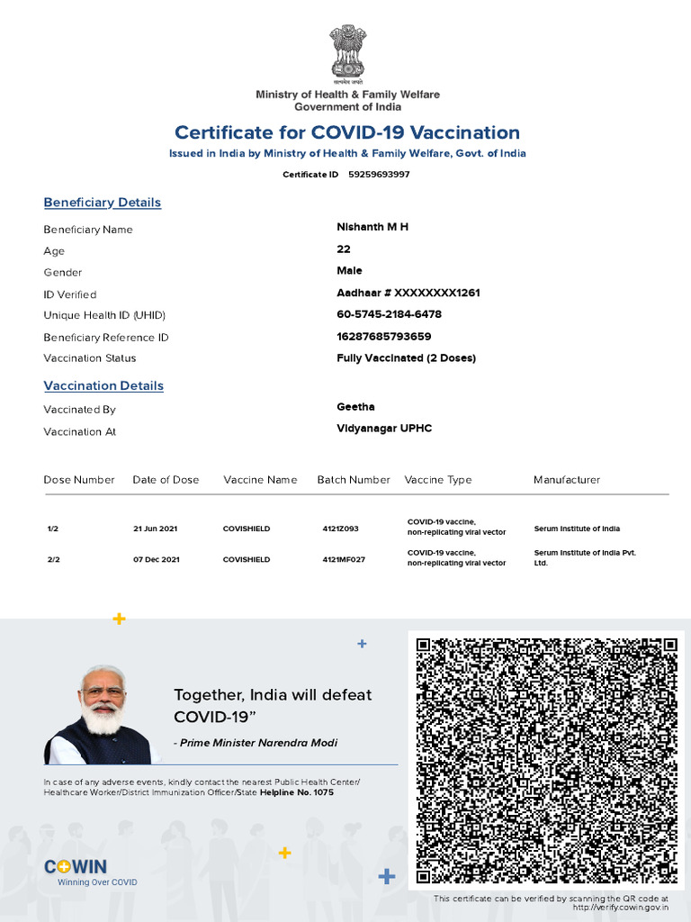 Covid Certificate | PDF